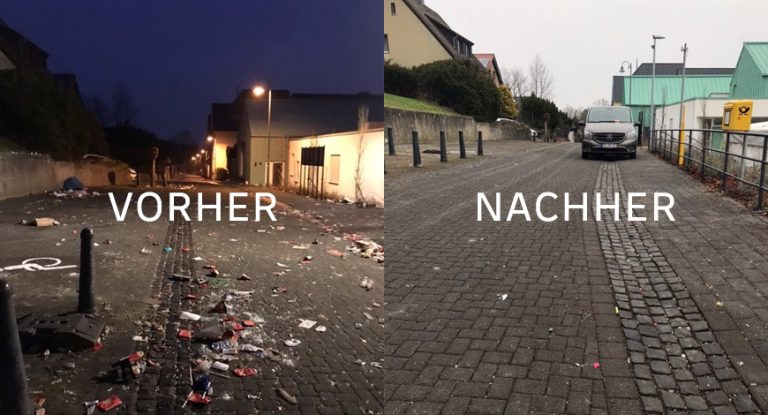 Straßenreinigung nach Karnevalsumzug Impekoven 2023 – WSR Services GmbH